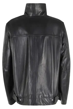 Sportmax High-neck Zip-up Leather Jacket