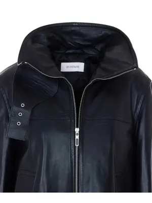Sportmax High-neck Zip-up Leather Jacket