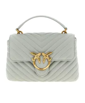 Pinko Lady Love Puff Chevron Mini Crossbody Bag - Gray