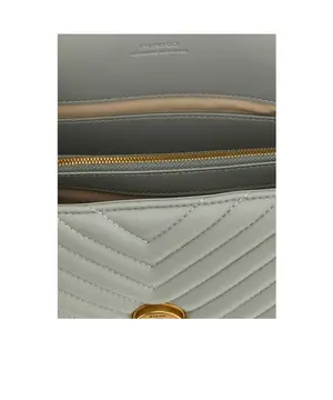 Pinko Lady Love Puff Chevron Mini Crossbody Bag - Gray