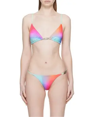 Casablanca Sea Triangle Bikini Top - Multicolor