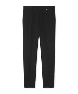 Versace Pleated Tailored Trousers With Medusa Hardware