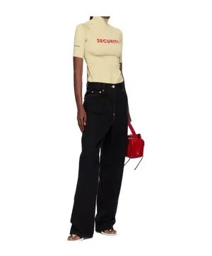 PUSHBUTTON Straight-leg Jeans With Belt Loops And Contrast Stitching