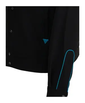 Needles Long Sleeve Buttoned Jacket With Embroidered Logo - Black