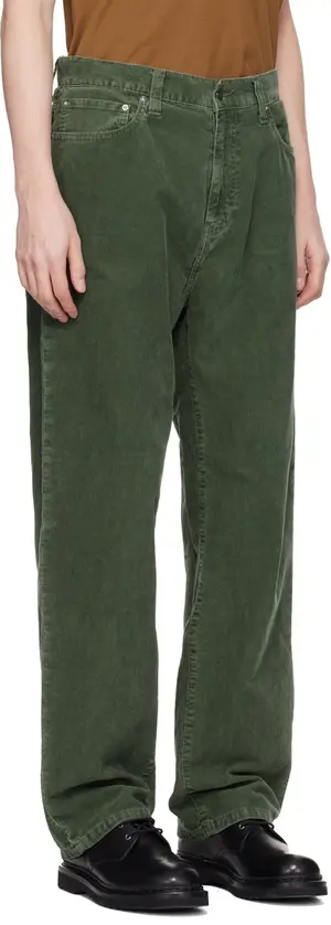 Carhartt Work In Progress Aaron Corduroy Tapered Fit Trousers - Leaf