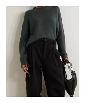 Arch4 Crew Neck Sweater With Ribbed Cuffs And Hem