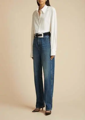 Khaite Minta Curved Hem Shirt