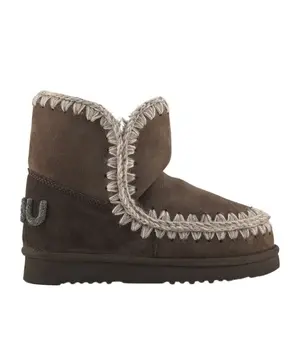 Mou Eskimo 18 Glitter Logo Ankle Boots - Brown Pepper