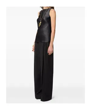 Nina Ricci Sleeveless Draped Top - Black