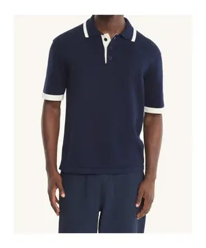 Maison Kitsuné Ribbed-trim Polo Shirt
