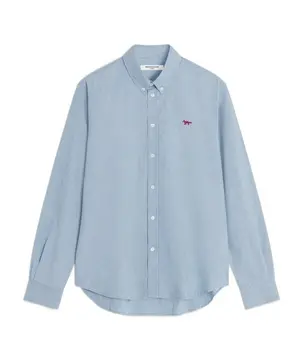 Maison Kitsuné Button-down Long-sleeved Shirt - Blue