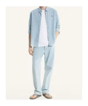 Maison Kitsuné Button-down Long-sleeved Shirt - Blue