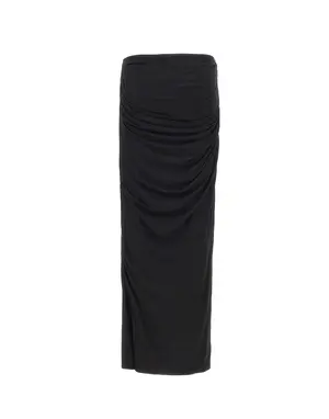 ENTIRE STUDIOS Draped Maxi Skirt - Black