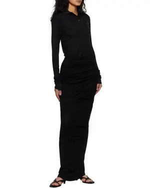 ENTIRE STUDIOS Draped Maxi Skirt - Black