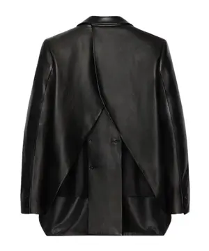 Givenchy Cutout Double-breasted Leather Blazer