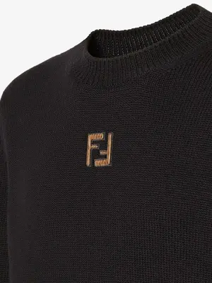 Fendi Crewneck Knitted Jumper With Ff Detail