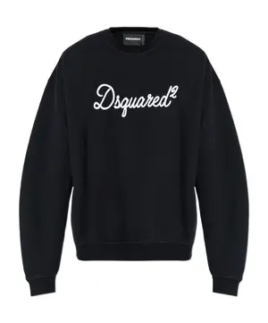 Dsquared2 Signature Relaxed Fit Crewneck Sweatshirt - Black