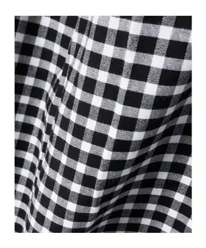 Posse Chuara Gingham Check Midi Dress - Black