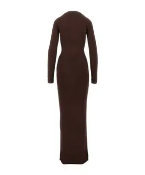 ENTIRE STUDIOS Long Sleeve V-neck Knitted Maxi Dress