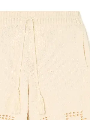 Alanui Bermuda Shorts With Wavy Pattern And Tassels