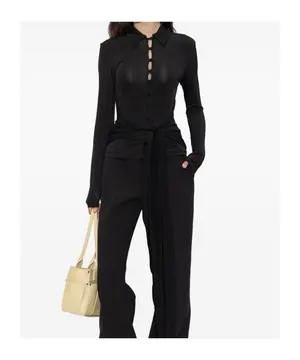 GANNI Draped Shirt With Lapel Collar
