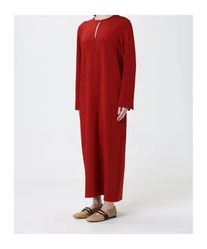 Max Mara Long Sleeve Maxi Dress With Button Detail