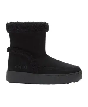 Moon Boot Ankle Boots With Embossed Logo - Black