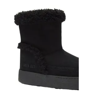 Moon Boot Ankle Boots With Embossed Logo - Black