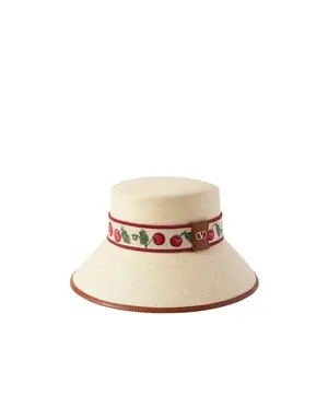 Valentino Garavani Embroidered Bucket Hat - Off White