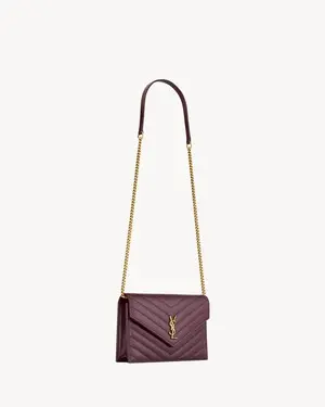 Saint Laurent Cassandre Chain Clutch Bag - Red