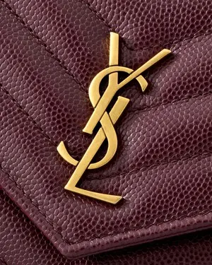 Saint Laurent Cassandre Chain Clutch Bag - Red