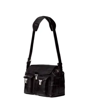 LEMAIRE Medium Gear Croco-embossed Flap Messenger Bag
