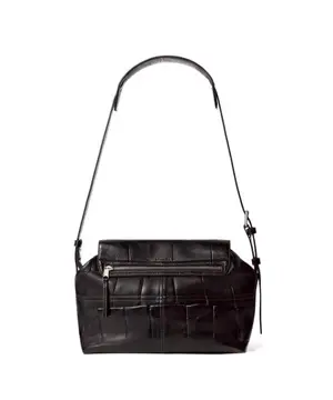 LEMAIRE Medium Gear Croco-embossed Flap Messenger Bag