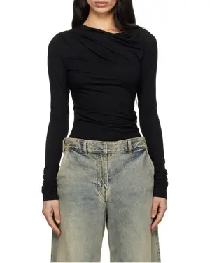 ENTIRE STUDIOS Draped Long Sleeve Knit Top