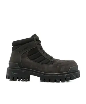 Balenciaga Lace-up Ankle Boots - Black