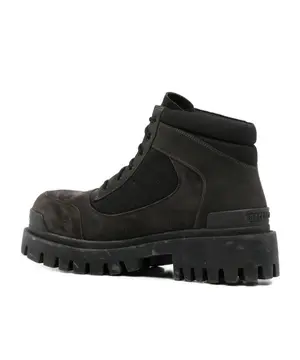 Balenciaga Lace-up Ankle Boots - Black