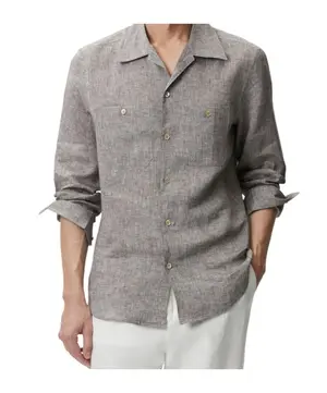 Brunello Cucinelli Mélange-effect Button-up Shirt
