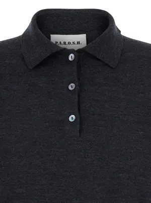 P.a.r.o.s.h Polo Neck Knit With Button Fastening