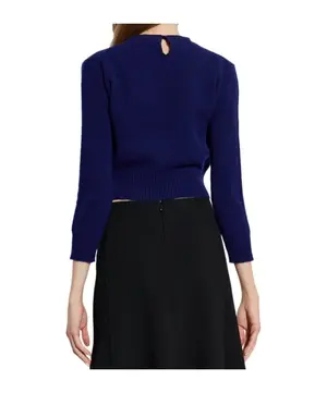 JIL SANDER Cropped Knitted Sweater With Back Cutout