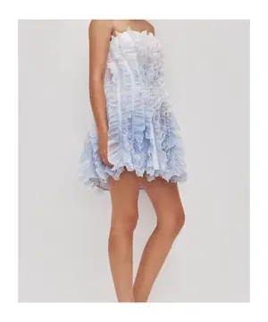 Aje Temperance Mini Dress Ruffled Strapless