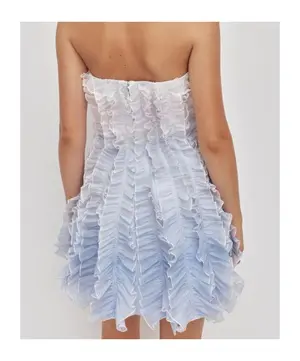 Aje Temperance Mini Dress Ruffled Strapless