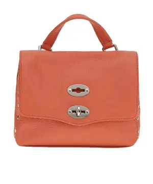 ZANELLATO Postina Twist-lock Baby Top Handle Bag With Studs - Red