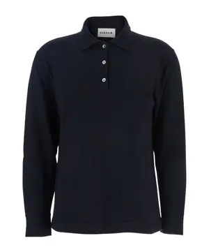 P.a.r.o.s.h Long-sleeved Polo Shirt - Black