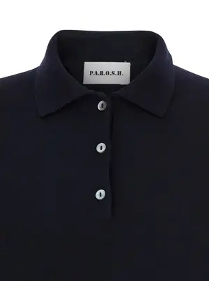 P.a.r.o.s.h Long-sleeved Polo Shirt - Black