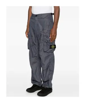 Stone Island Logo Patch Cargo Trousers