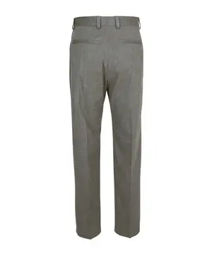 Hugo Boss Tailored Pleated Trousers With Belt Loops - Grey