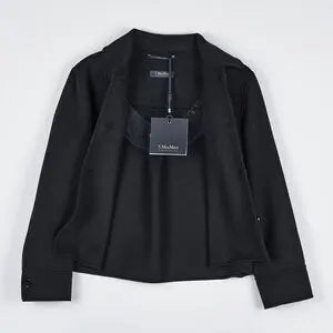 Max Mara Collared Long-sleeved Casual Jacket - Black