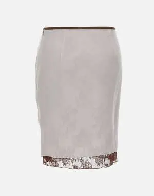 JACQUES WEI Embroidered Midi Skirt
