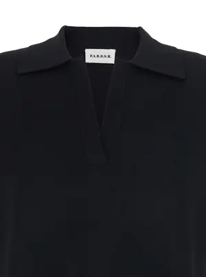 P.a.r.o.s.h Short Sleeve Polo Shirt - Black