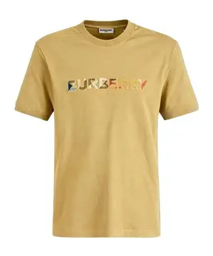 Burberry Checked Logo Crewneck T-shirt